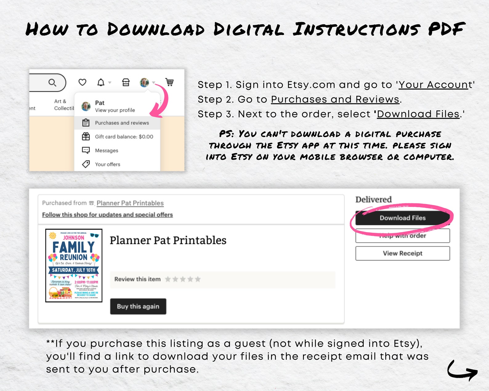 DIY Family Reunion Flyer Template, Editable Cousin Reunion Invite ...