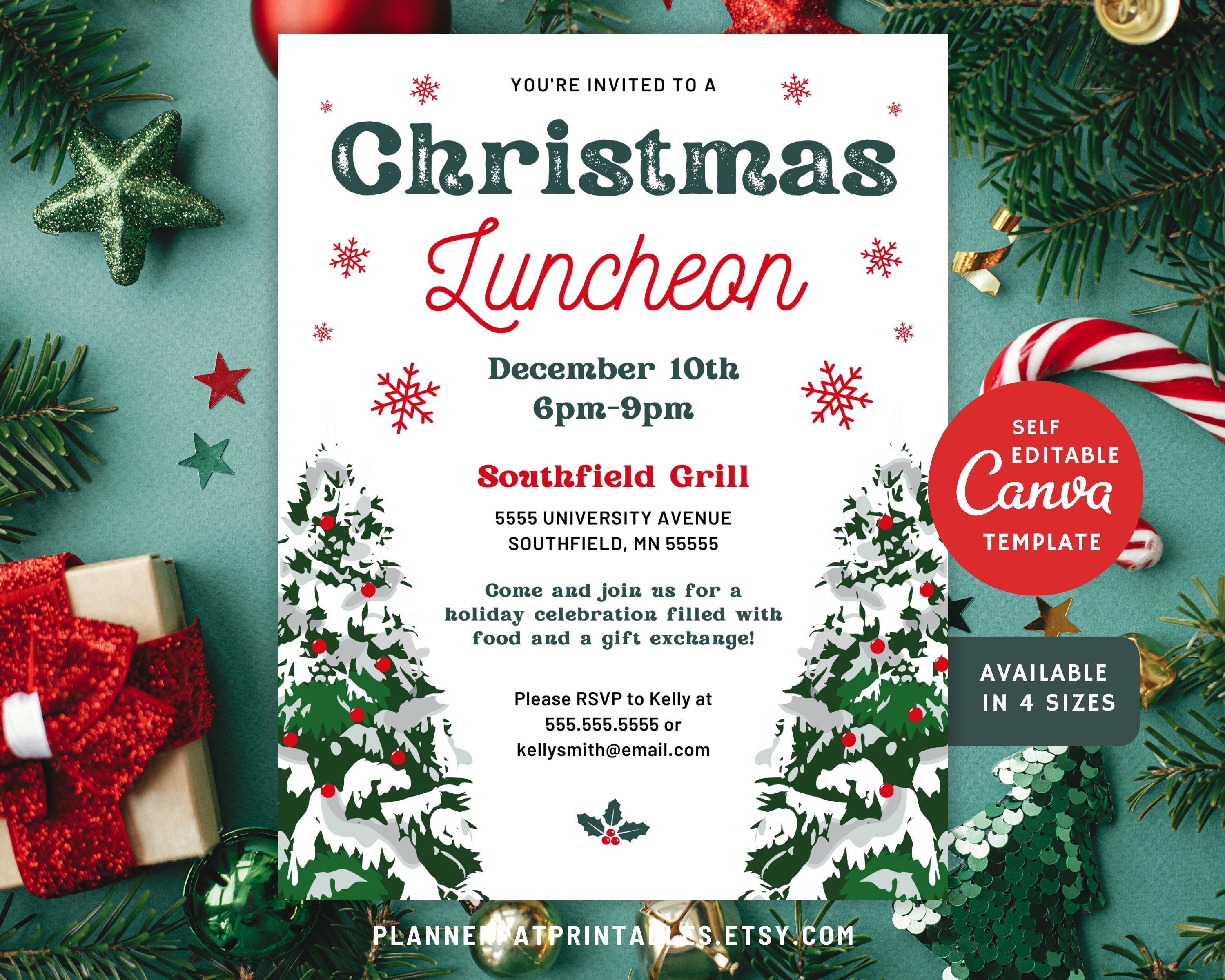 Printable Christmas Luncheon Flyers Free Printable Christmas Flyers