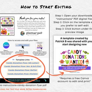 Editable Candy Donation Flyer Template: Trunk or Treat (canva, Digital ...