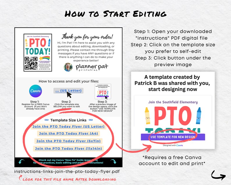 Editable Join the PTO Today Flyer Template, QR Code PTA Recruitment ...