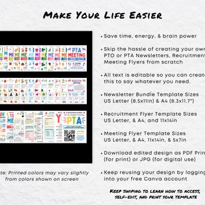 PTO PTA Flyer Templates Bundle: Editable School Recruitment, Membership ...