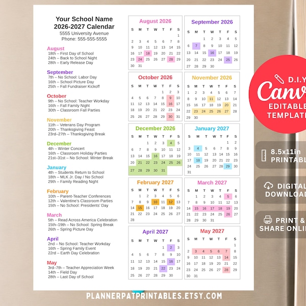 2026 2027 Teacher Planner - Etsy