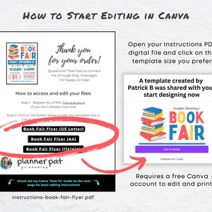 Editable Book Fair Flyer, School Reading Fundraiser Event, Canva ...