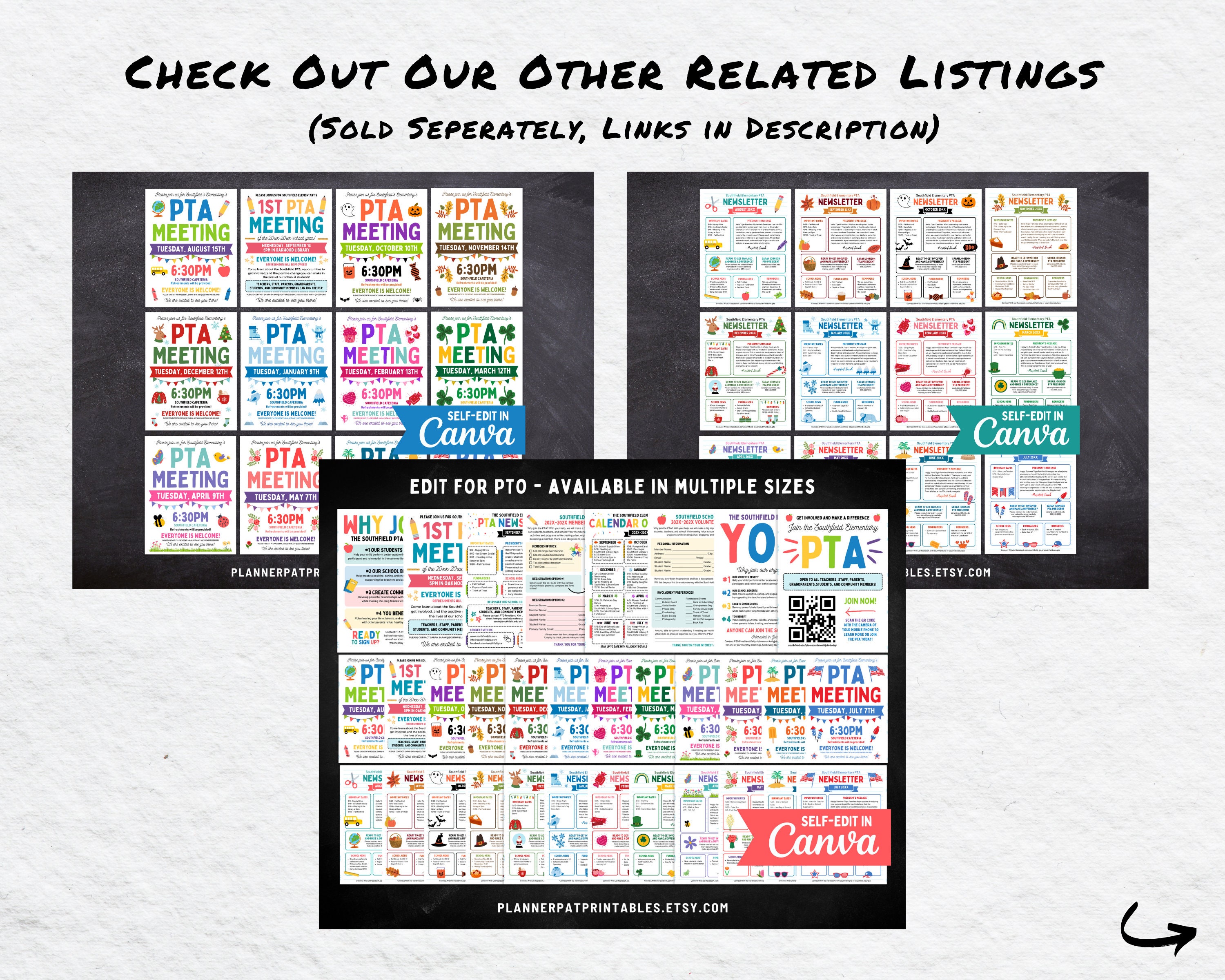 Editable PTSA Flyer Template, School Recruitment Canva Template ...