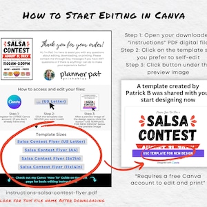 Editable Salsa Contest Flyer Canva Template, DIY Salsa Cook-off ...