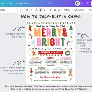 Editable Holiday Teacher and Staff Appreciation Week Flyer Template ...