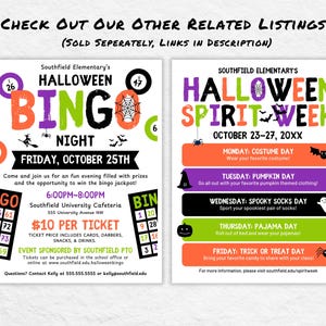 DIY Halloween Movie Night Flyer Template, Editable School Film Event ...