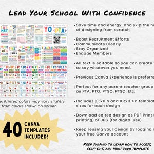Editable School Flyer Templates: PTA PTO Leader Bundle (digital ...