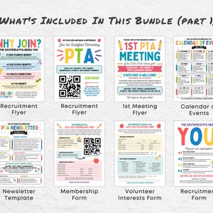 Editable School Flyer Templates: PTA PTO Leader Bundle (digital ...