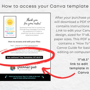 Sun-sational Teacher Tag End of School Year Editable Canva Template - Etsy