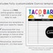 Taco Bar Sign up Sheet Printable for Mexican Fiesta Potluck Party ...