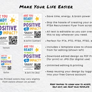 Editable PTSA Recruitment Flyer Template | Canva Why Join Parent Group ...