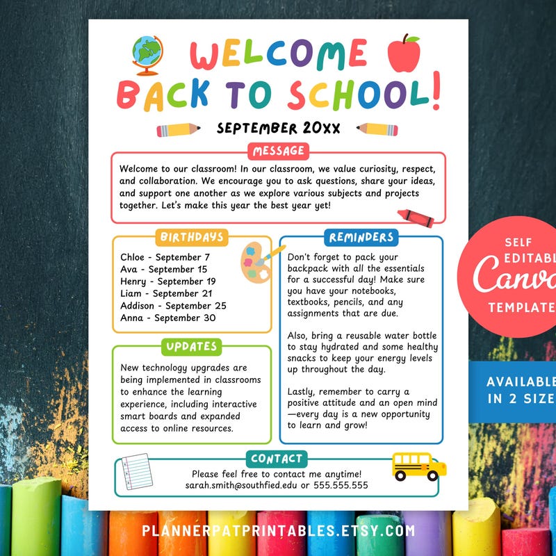 Newsletter Template Editable - Etsy