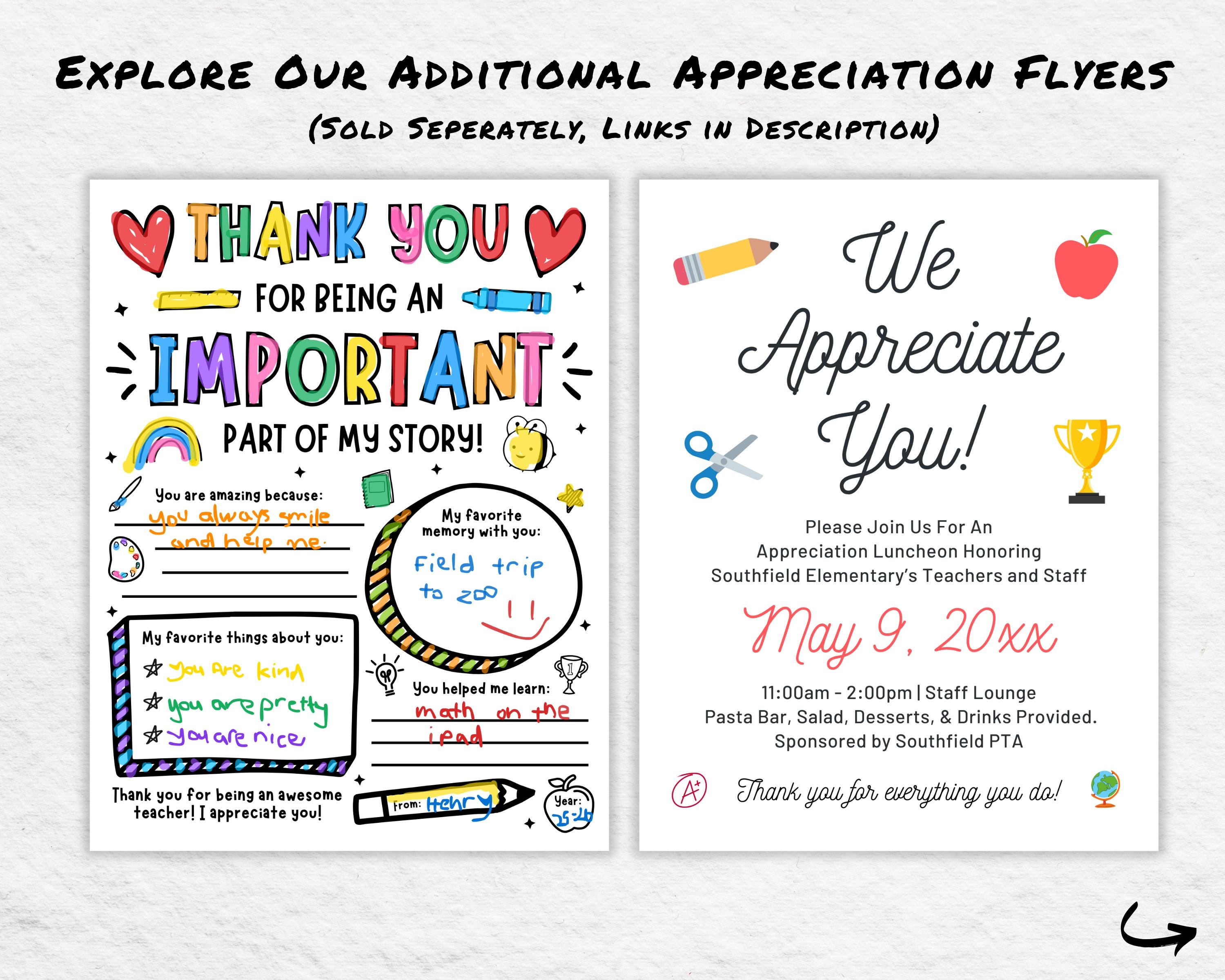 Rainbow Teacher Appreciation Week Coloring Itinerary Flyer (canva ...