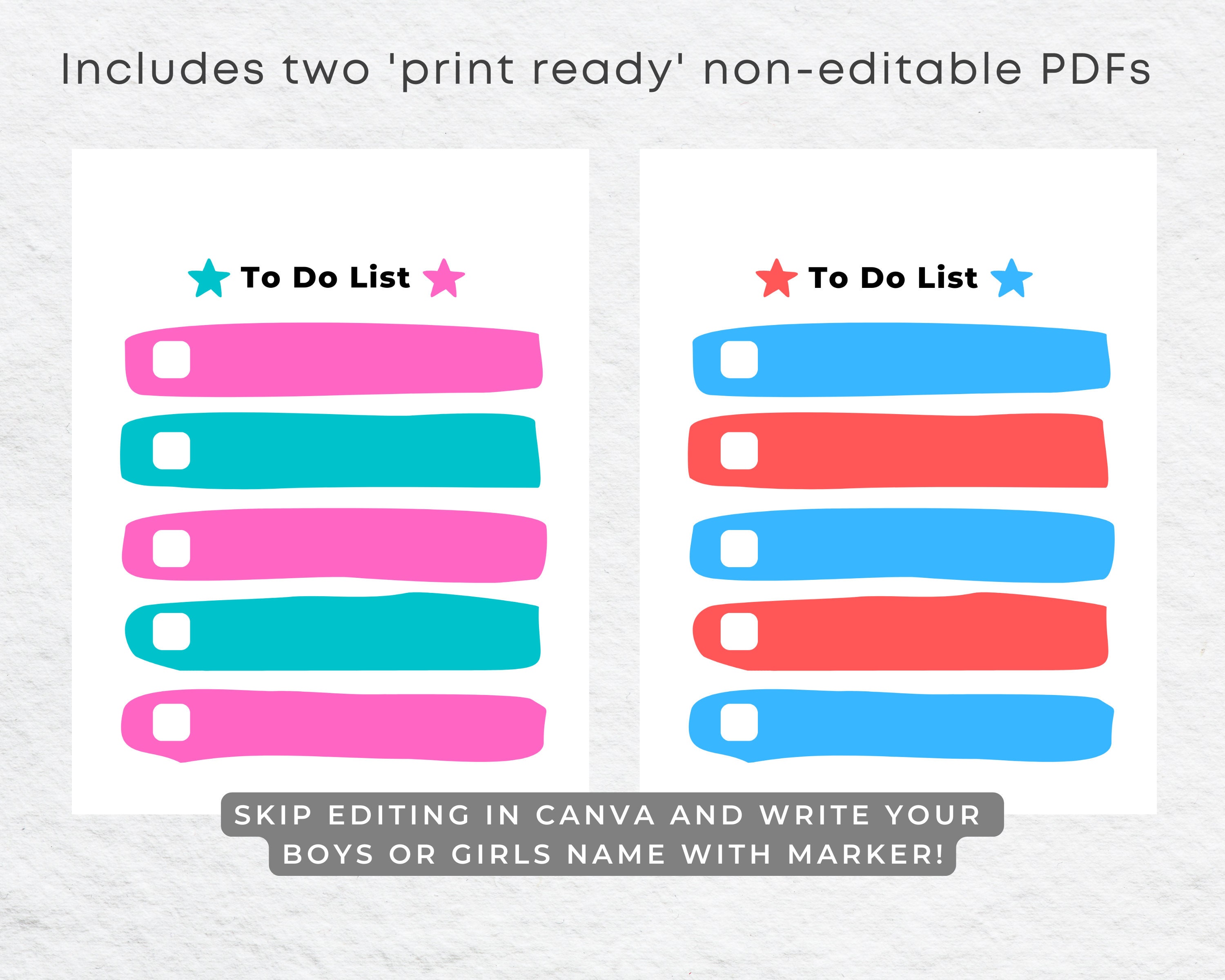 Editable Kids to Do List Printable - Etsy UK