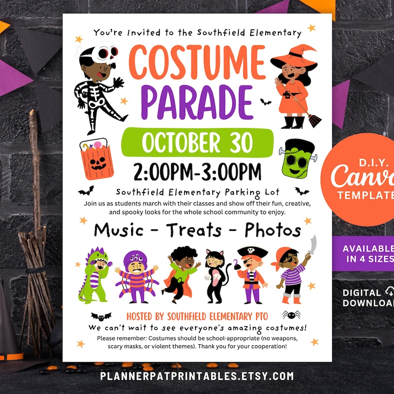 Halloween Costume Contest Poster - Etsy