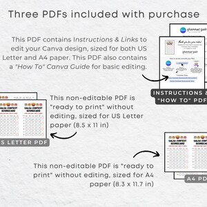 Editable Salsa Contest Scorecard Template | Printable Salsa Tasting ...