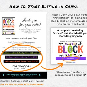 Editable Halloween Block Party Flyer Template | Neighborhood Trick-or ...