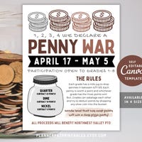 Editable, Penny War Fundraiser Flyer, School Fundraiser, Fundraising ...