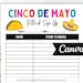 Cinco De Mayo Potluck Sign up Sheet for Taco Fiesta Potluck Party ...