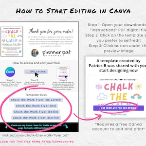 Chalk the Walk Flyer Template: Sidewalk Art Event, Editable Canva Sign ...