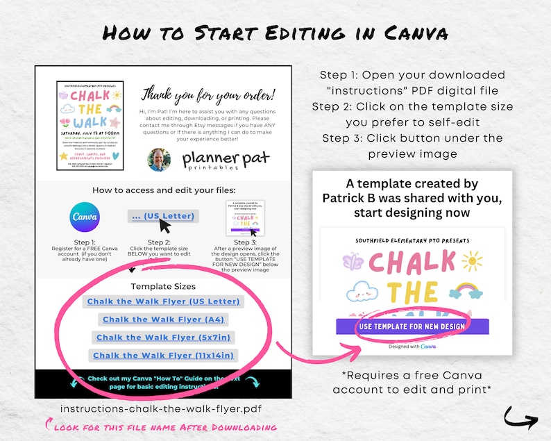 Chalk the Walk Flyer Template: Sidewalk Art Event, Editable Canva Sign ...