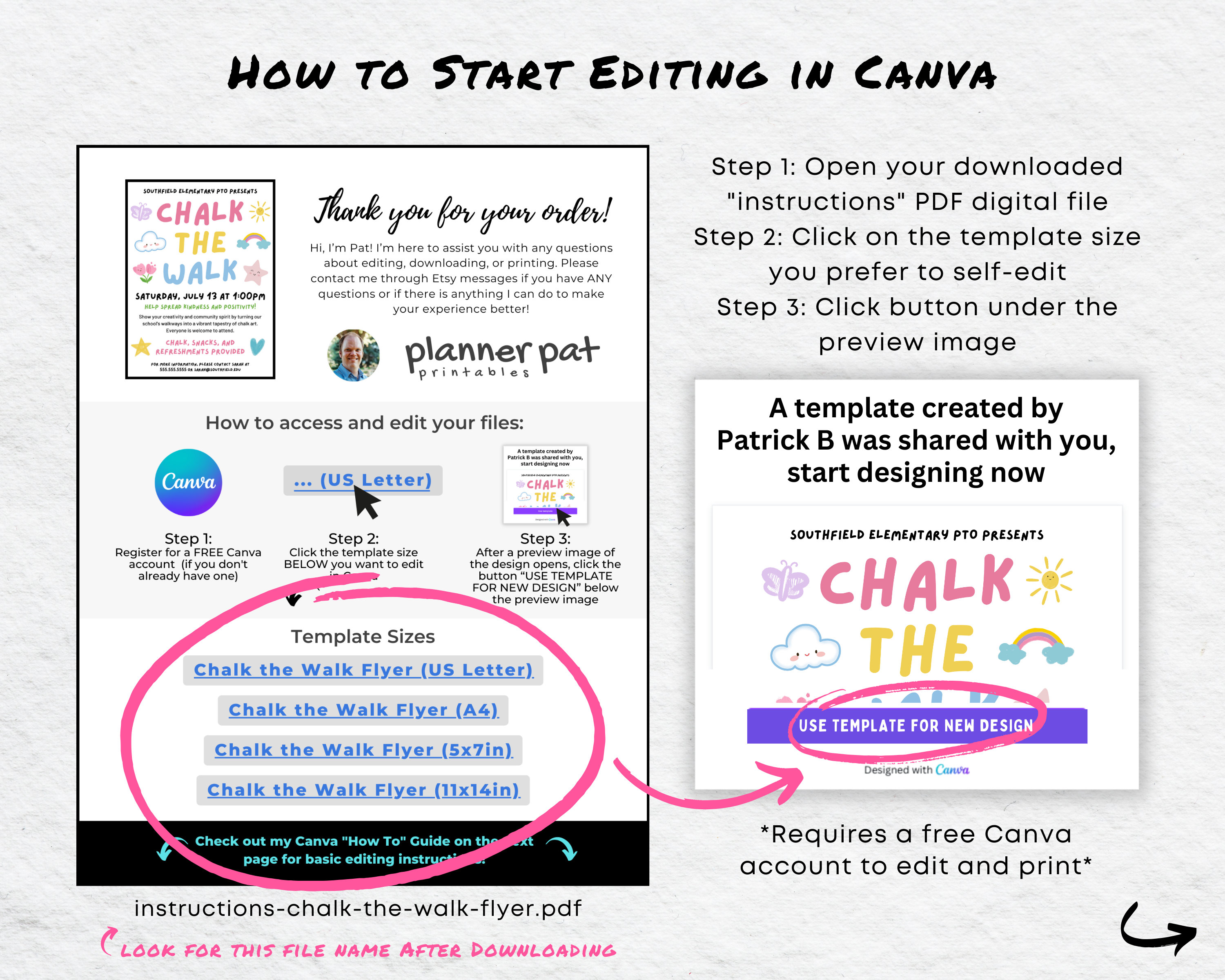 Chalk the Walk Flyer Template: Sidewalk Art Event, Editable Canva Sign ...