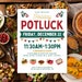 Editable Holiday Potluck Flyer: Christmas Work Party Invite (canva ...