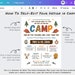 Editable Camp Theme Teacher & Staff Appreciation Day Camping Itinerary ...