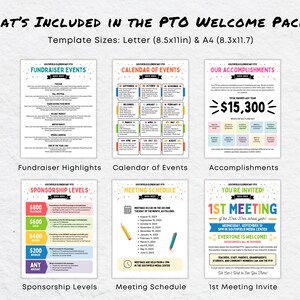 PTO Welcome Packet Template Bundle, Editable PTA Volunteer Handbook ...