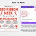 Editable Red Ribbon Week Flyer Template | Anti-drug Awareness Campaign ...