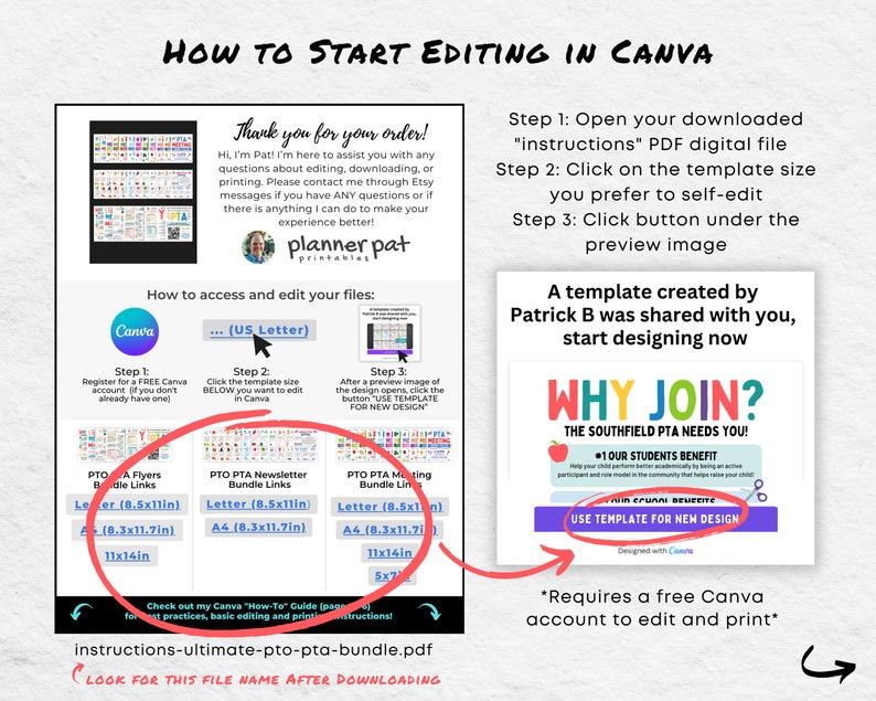 PTO PTA Flyer Templates Bundle: Editable School Recruitment, Membership ...