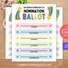 Editable PTO PTA Elections Ballot Template, Board Member Nomination ...