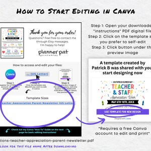 Editable Parent Newsletter Itinerary Flyer for Teacher & Staff ...