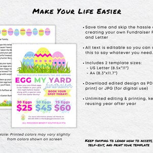 Editable Egg My Yard Bundle Includes Event Flyer and Easter Bunny ...