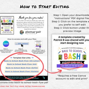 Back to School Bash Flyer Template: Editable Canva Invitation (digital ...