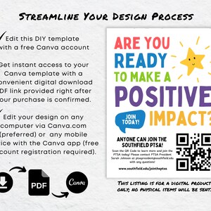Editable PTSA Recruitment Flyer Template | Canva Why Join Parent Group ...