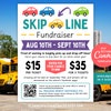 Skip the Line Fundraiser, Skip the Car Rider Line Flyer, PTO Fundraiser ...