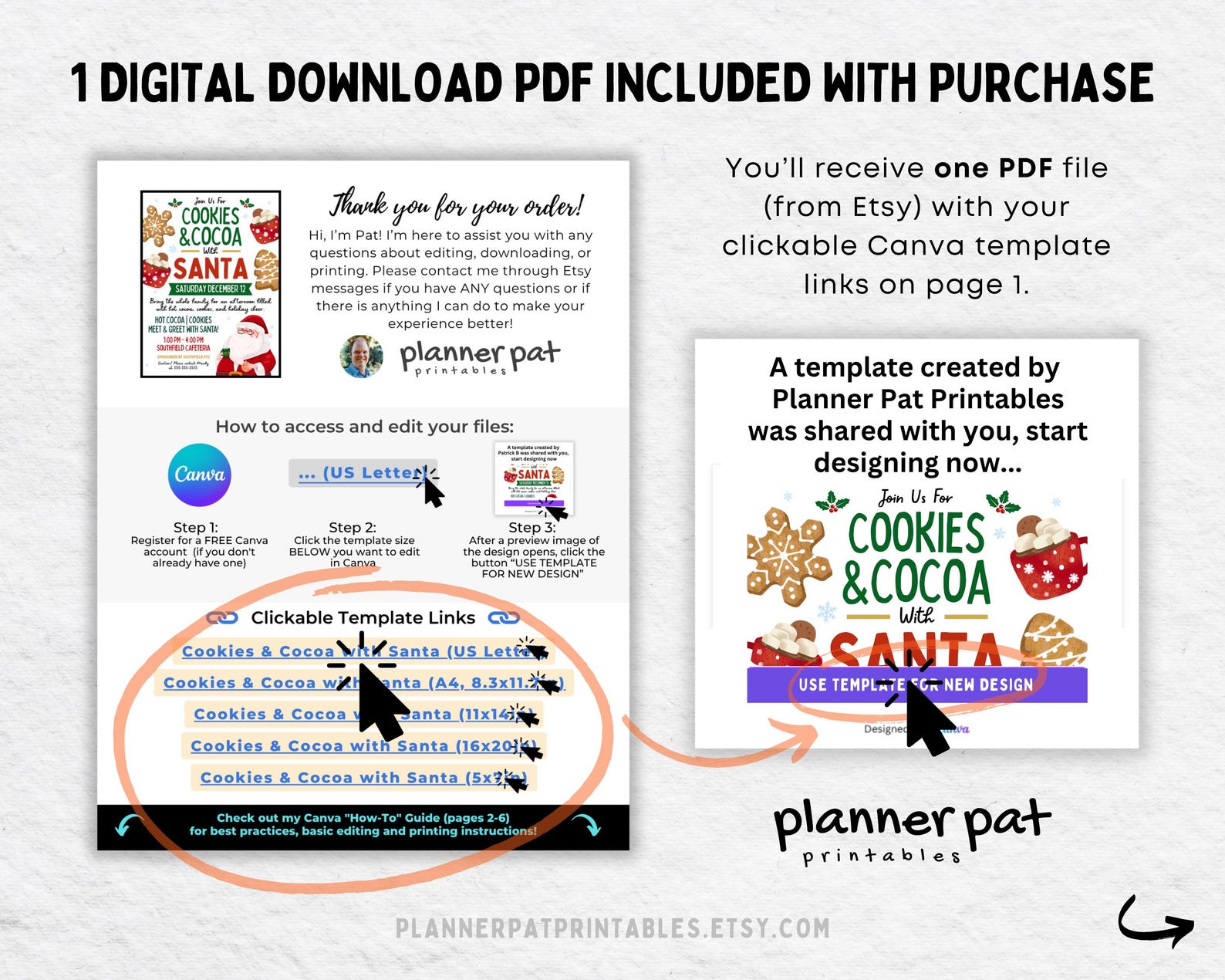 Cookies and Cocoa With Santa Flyer: Editable Christmas Party Invitation ...