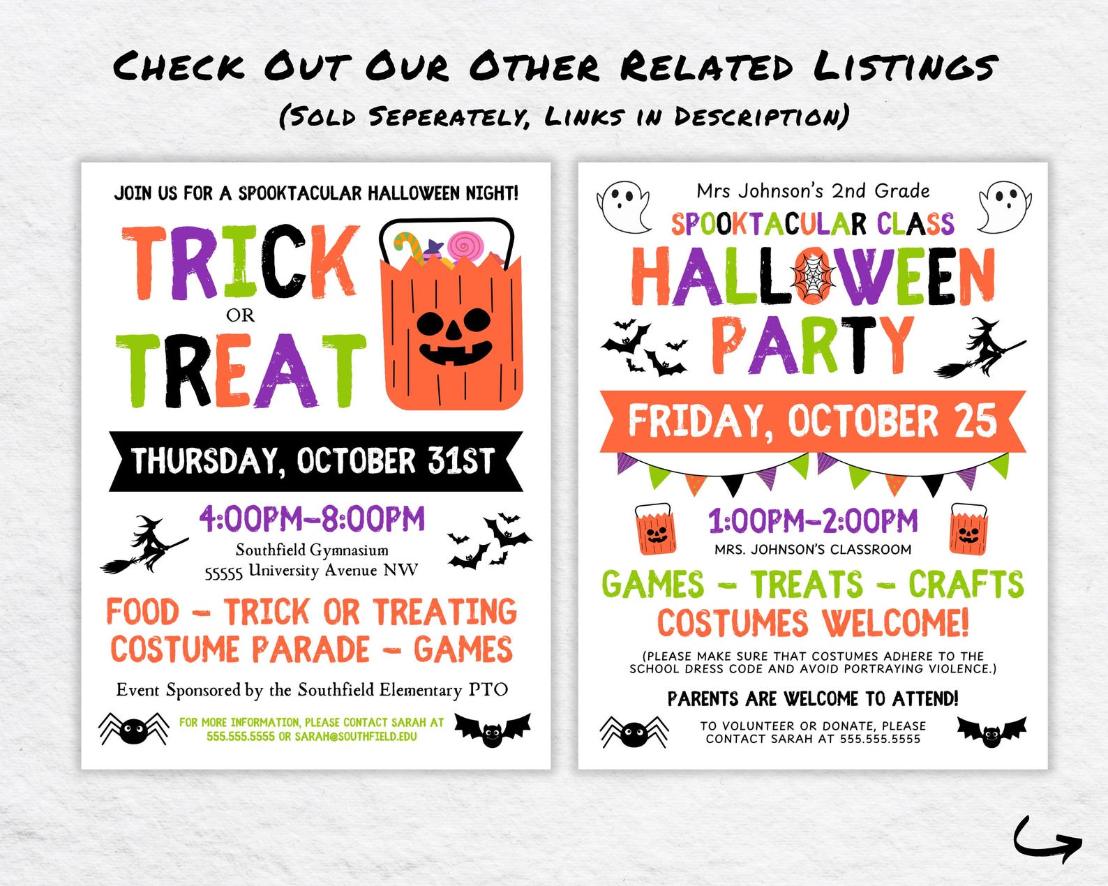 Halloween Spirit Week Flyer: Editable School Dress-up Itinerary (canva ...