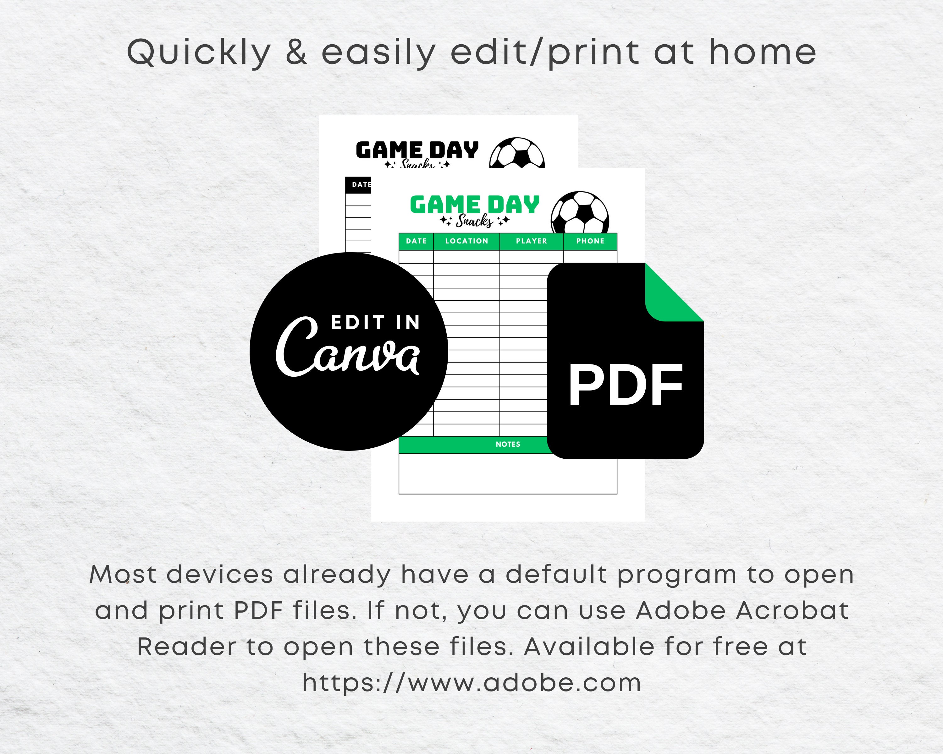 Soccer Snack Schedule Sign up Sheet Printable Editable Canva - Etsy