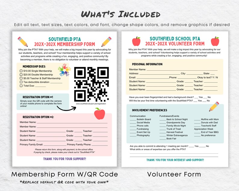 Editable PTA Flyer Bundle: School PTO Recruitment Posters (canva ...