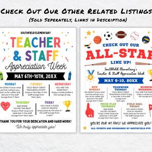 Editable Sports All Star Theme Parent Newsletter Itinerary Flyer for ...