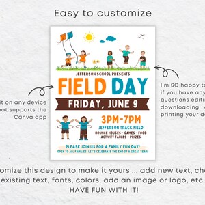Field Day Flyer Canva Template, Editable Olympic Family Fun Day Poster ...