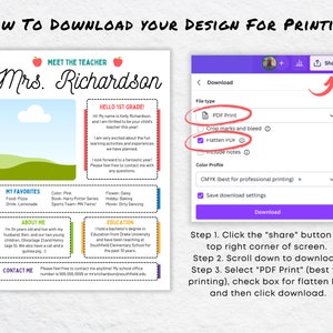 Editable Meet the Teacher Flyer Template, Open House Introduction ...