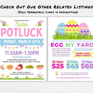 Editable Spring Potluck Invite Printable, Potluck Luncheon Party Flyer ...