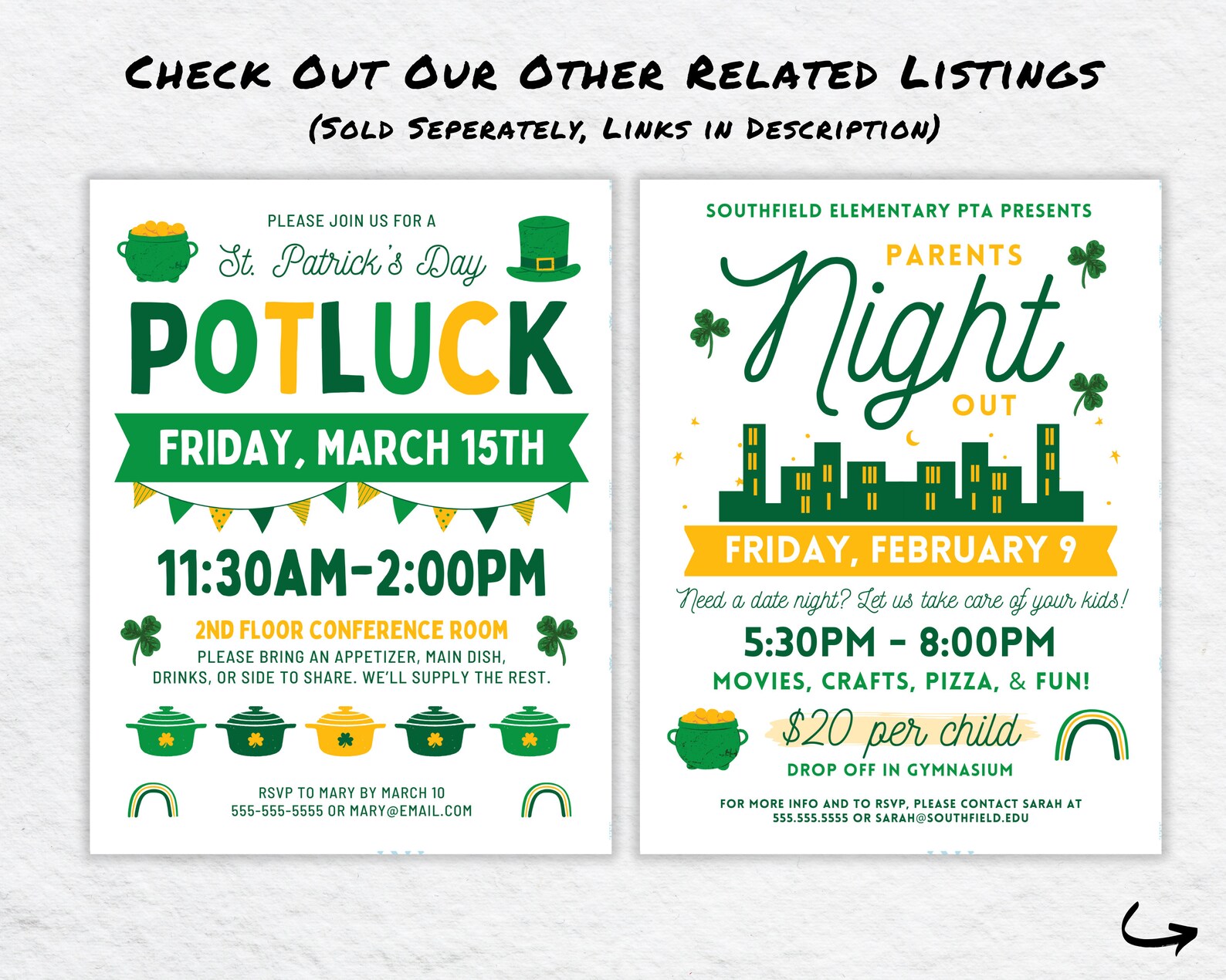 Editable St Patricks Spirit Week Flyer Canva Template, School Spirit ...
