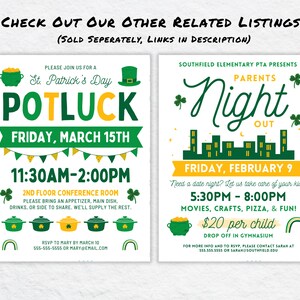 Editable St Patricks Spirit Week Flyer Canva Template, School Spirit ...
