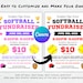 Editable Softball Fundraiser Flyer Template, Softball Raffle Flyer ...