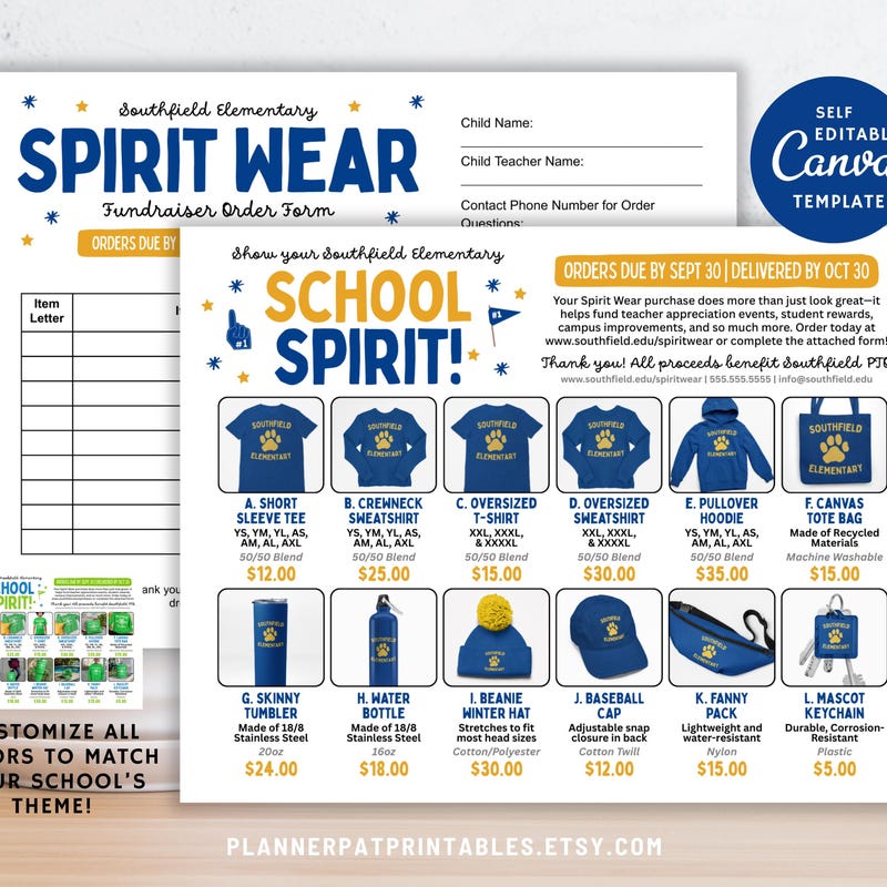 Spiritwear Order - Etsy